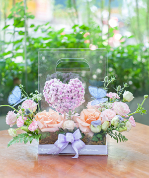 Hộp mica Mica flower gift 02, shop hoa tươi online