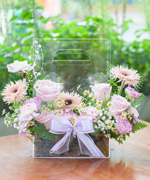 Hộp mica Mica flower gift 06, shop hoa tươi online