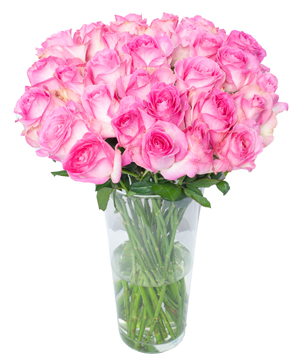 Vase of flowers Candy Pink Roses 30, flowers shop online